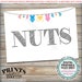 Nuts and No Nuts Signs, Food Allergy Baby Shower Sign, Nut Free Zone ...