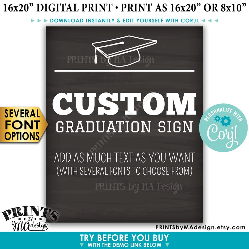 Graduation Chalkboard - Etsy