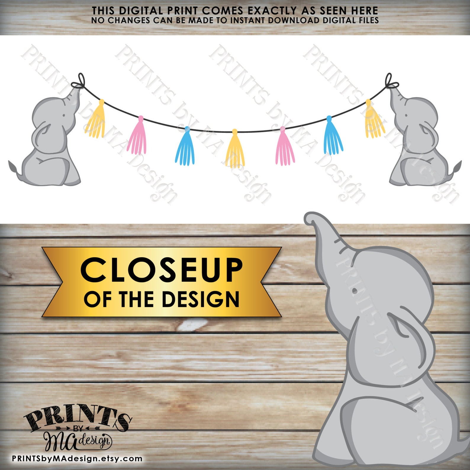 Address an Envelope Sign Elephant Baby Shower Help the Busy - Etsy