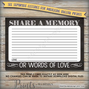 Please Share a Memory Sign, Leave a Memory, Share Memories Chalkboard ...