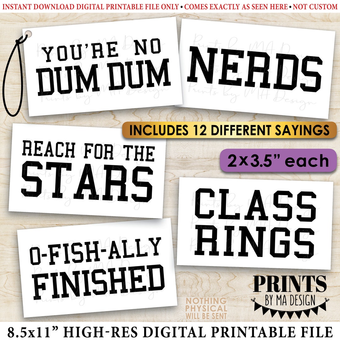 Graduation Party Candy Signs, Candy Bar Buffet, Smarties Suckers Class ...