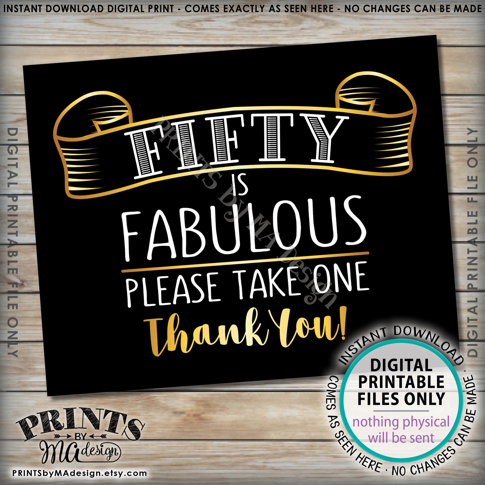 50th Birthday Signs, Fifty is Sweet, Memorable, Tasteful, 50 is ...