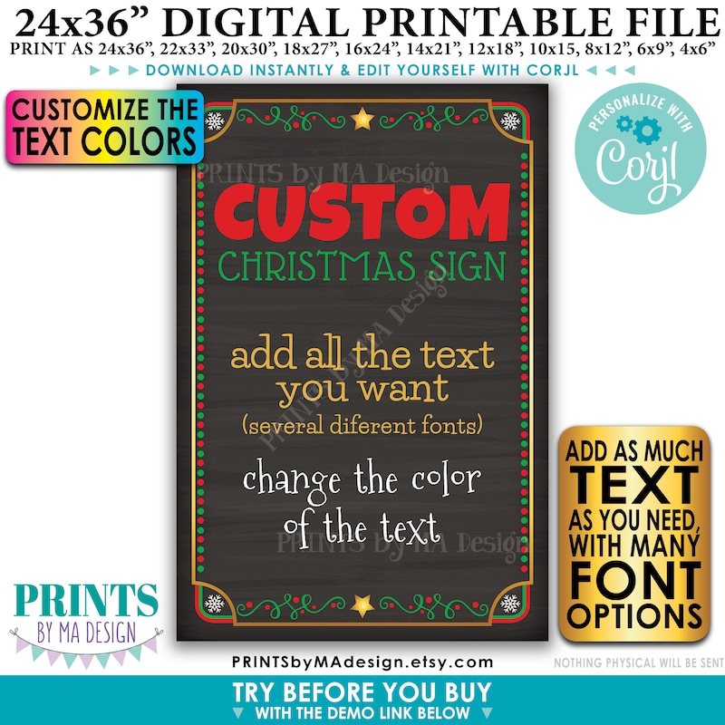 Christmas Signs - Etsy