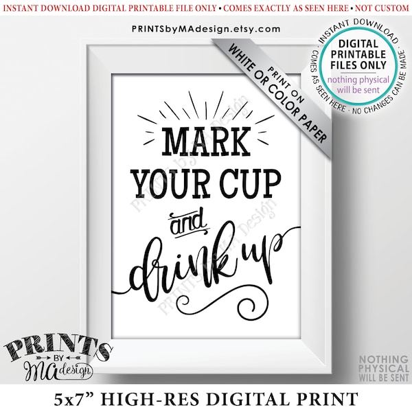 Mark Your Cup and Drink Up - Etsy