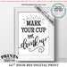 Mark Your Cup and Drink up Sign Write Your Name on a Cup - Etsy