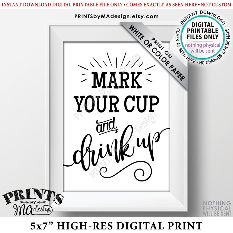 Mark Your Cup and Drink Up - Etsy