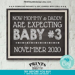 3rd Baby Pregnancy Announcement, First Came Me, Then Me Now Baby #3 ...