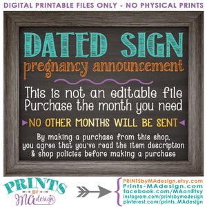 AUGUST Pregnancy Announcement Sign, Subtle Due Date Month, Expecting ...