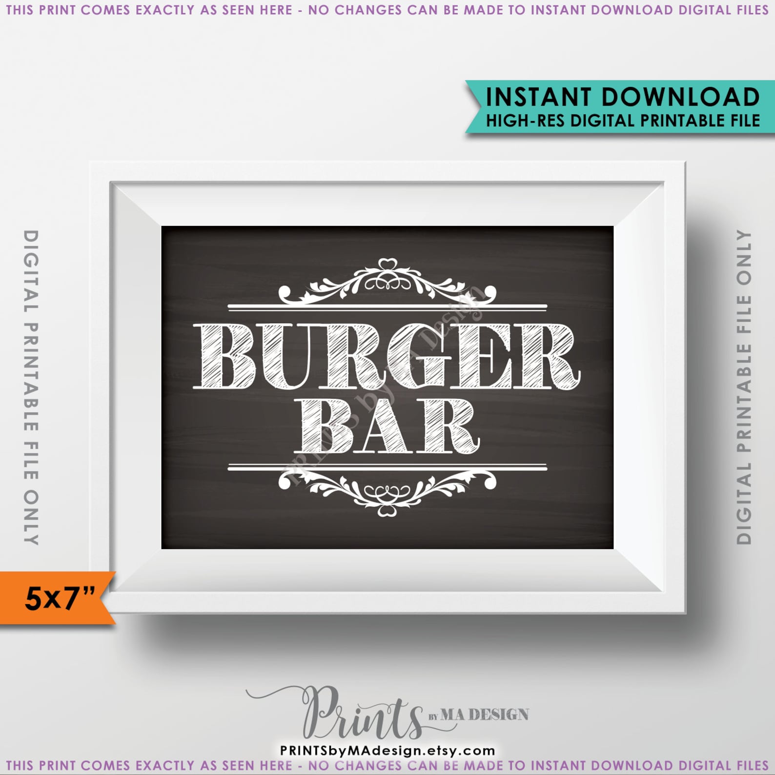 Burger Bar Sign Build a Burger Sign Graduation Birthday - Etsy