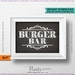 Burger Bar Sign, Build a Burger Sign, Graduation, Birthday, Retirement ...