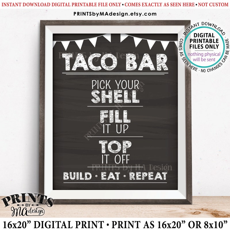 Taco Bar Sign - Etsy