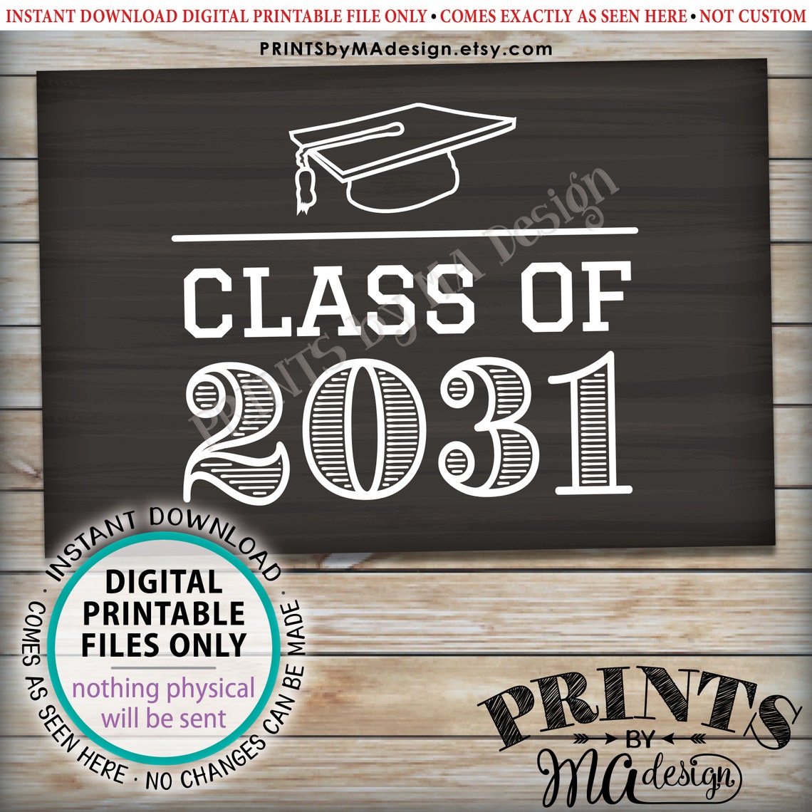 Class of 2031 Sign High School Graduation 2031 Sign First - Etsy