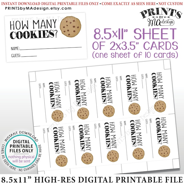 Guess How Many Printable Sheet - Etsy