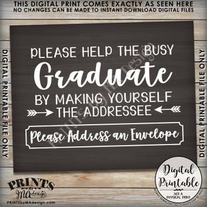 Address an Envelope Sign, Graduation Party, Graduate Address Your Own ...