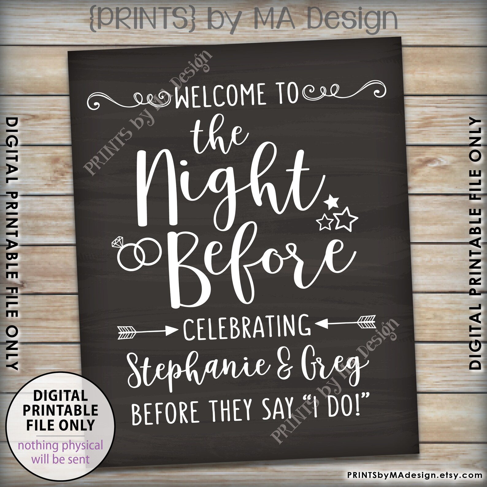 The Night Before Sign Welcome to the Night Before Rehearsal - Etsy