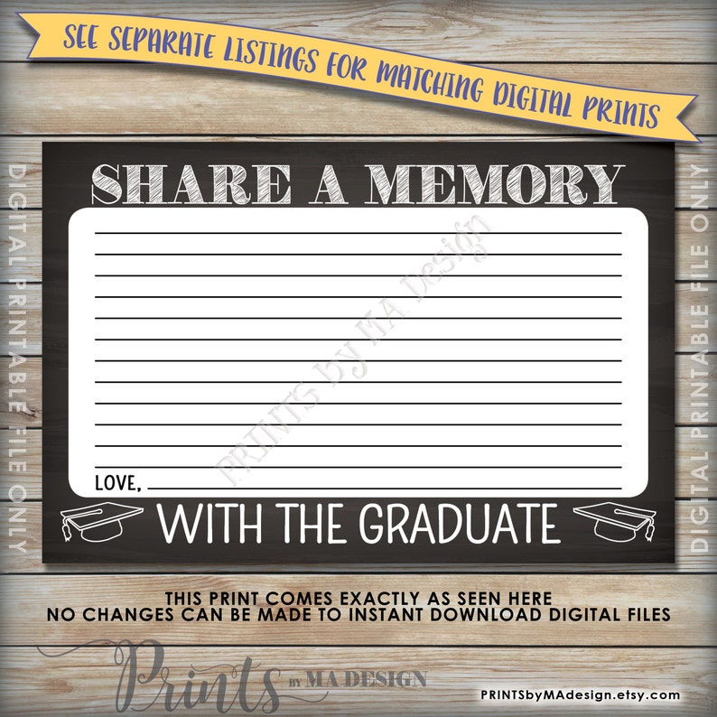 Graduation Party Sign Please Share a Memory With the Grad - Etsy