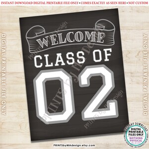 Class of 2002 Sign, Welcome Class of '02 Reunion Decoration, Chalkboard ...