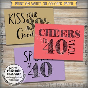 40th Birthday Candy Signs, Cheers to 40 Years, Sporty at 40 & Still Hot ...