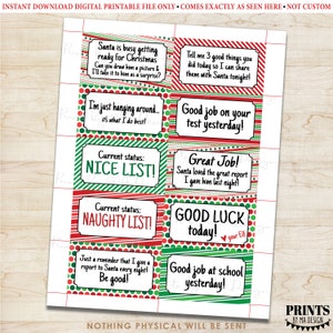 Printable Elf Signs, 50 Elf Activity Notes, Ready to Print Small Note ...