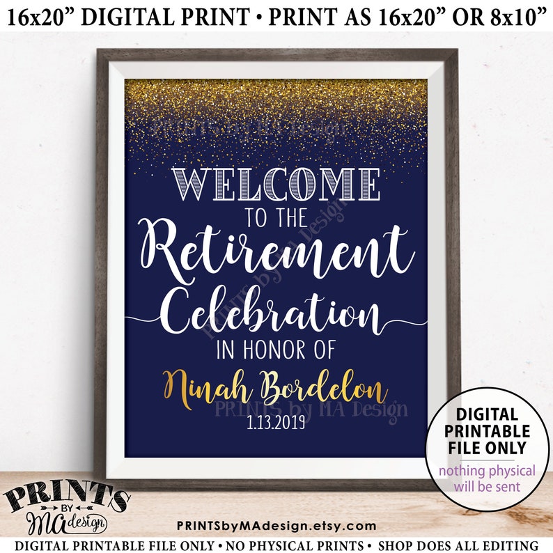 Retirement Party Sign Welcome to the Retirement Celebration - Etsy