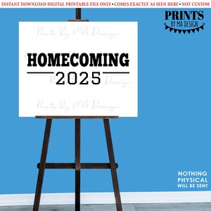 Homecoming 2025 Sign, High School Homecoming, 2025 College Homecoming ...