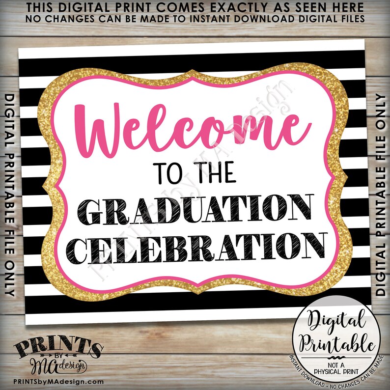 Graduation Party Sign Welcome to the Graduation Party - Etsy