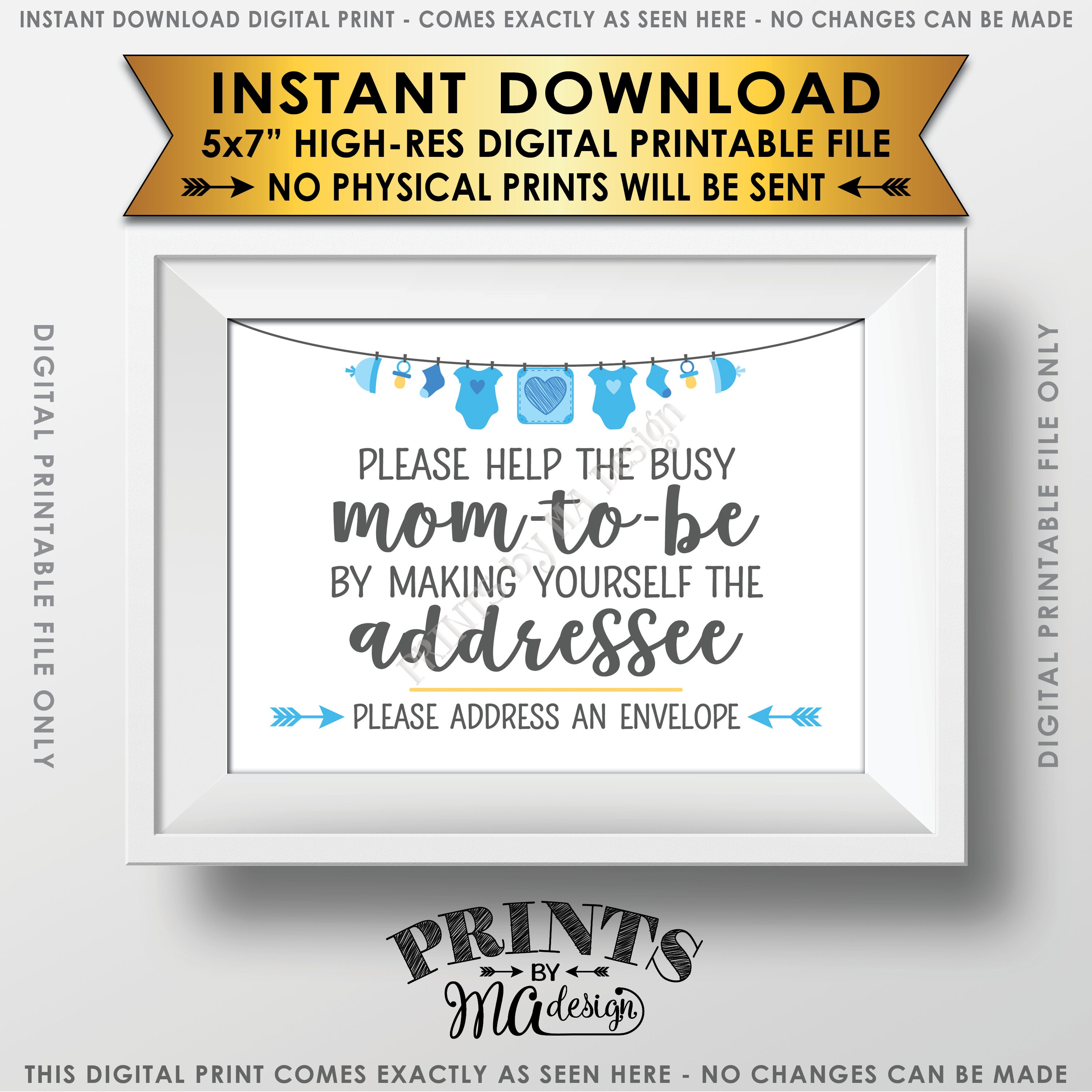Baby Shower Address An Envelope Sign Help The Mom to Be Address An 
