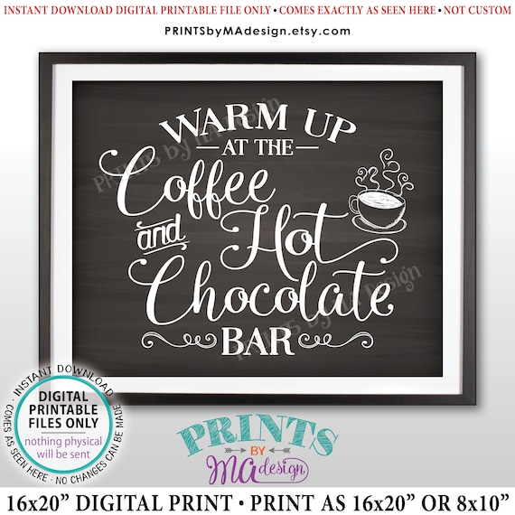 Hot Chocolate Sign Printable