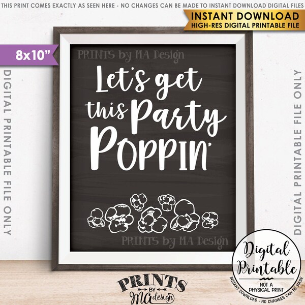 Popcorn Sign - Etsy