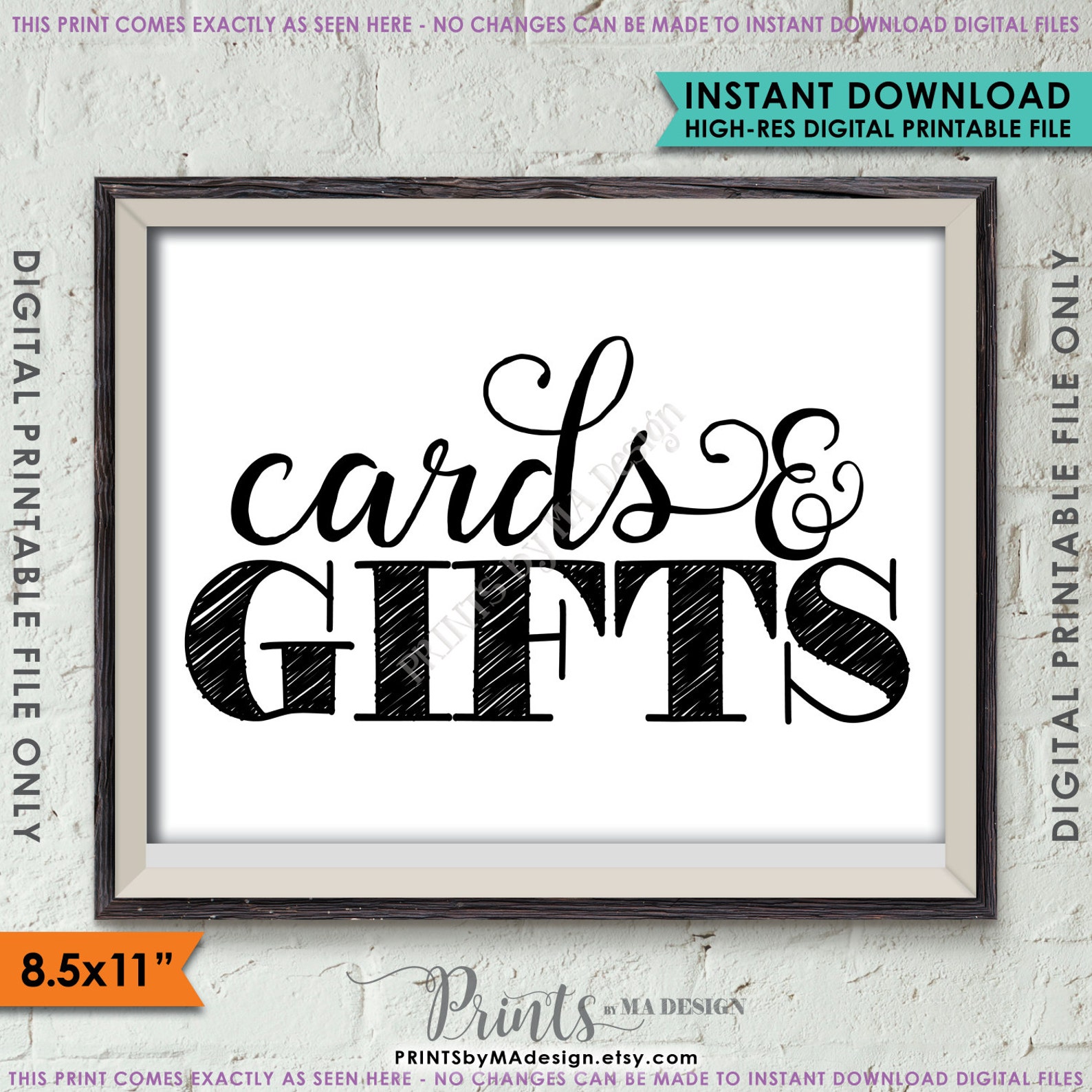 Cards and Gifts Sign Gift Table Sign Celebration Wedding - Etsy