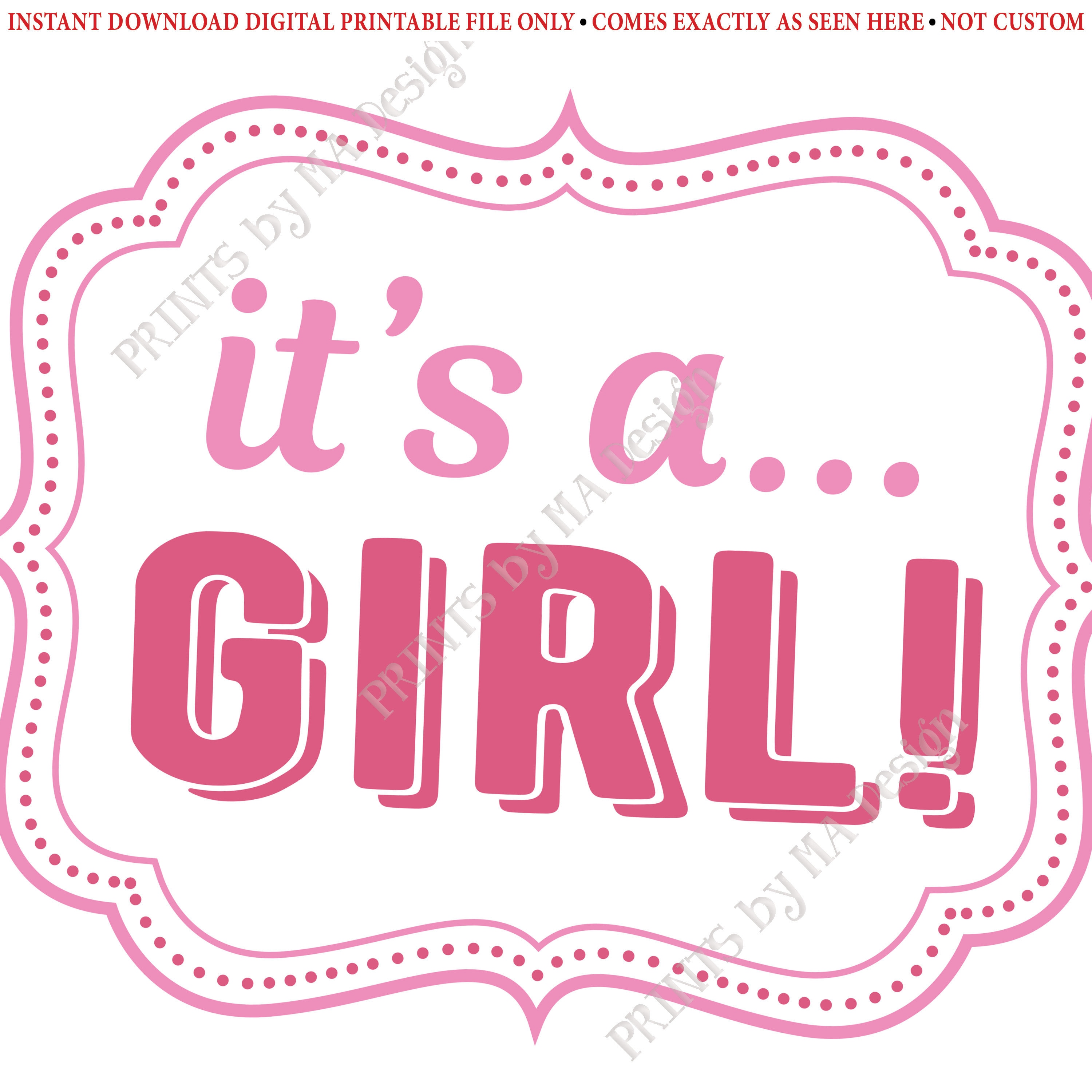 Its A Girl Sign It's A Girl Pink Neon Sign For Baby Showers & Baby