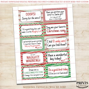 Printable Elf Signs, 50 Elf Activity Notes, Ready to Print Small Note ...