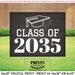 Class of 2035 Sign, High School Graduation in 2035, PRINTABLE 8x10 ...