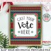 Cast Your Vote Here Ugly Christmas Sweater Voting Sign, Most Festive ...
