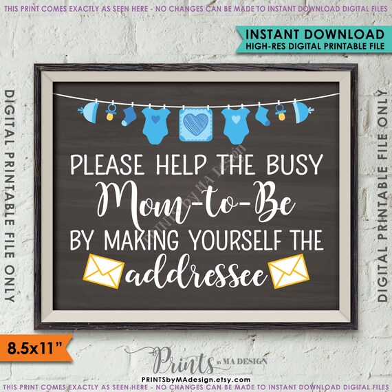 Address an Envelope Baby Shower Help the Mom-to-Be Address | Etsy
