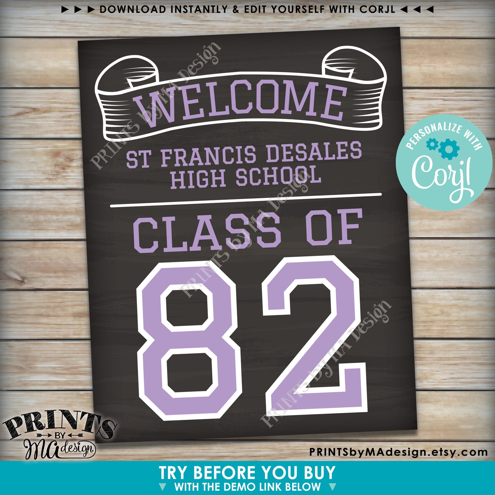 Class Reunion Welcome Sign Class of Reunion Decor Custom | Etsy