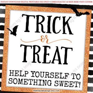 Trick or Treat Help Yourself to Something Sweet Please Take - Etsy