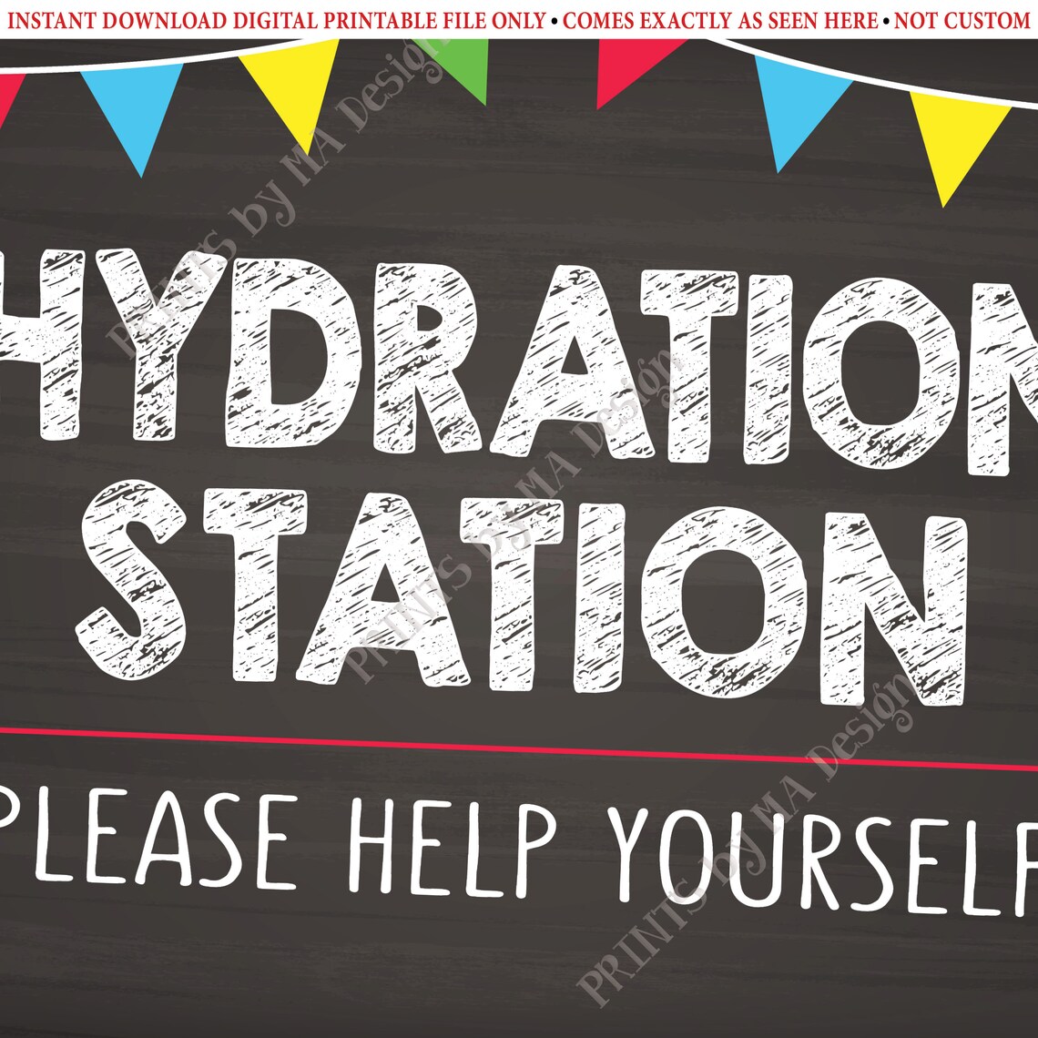Hydration Station Sign Please Help Yourself to a Drink - Etsy