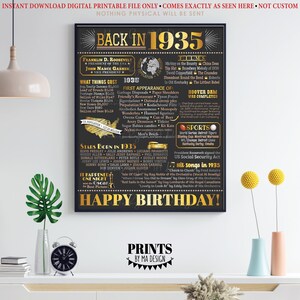 Back in 1935 Birthday Poster Board, Flashback to 1935 Birthday ...
