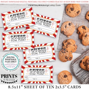 Guess How Many Carnival Guessing Game, Circus Theme Cards, Birthday ...