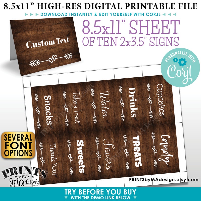 Arrow Place Cards - Etsy