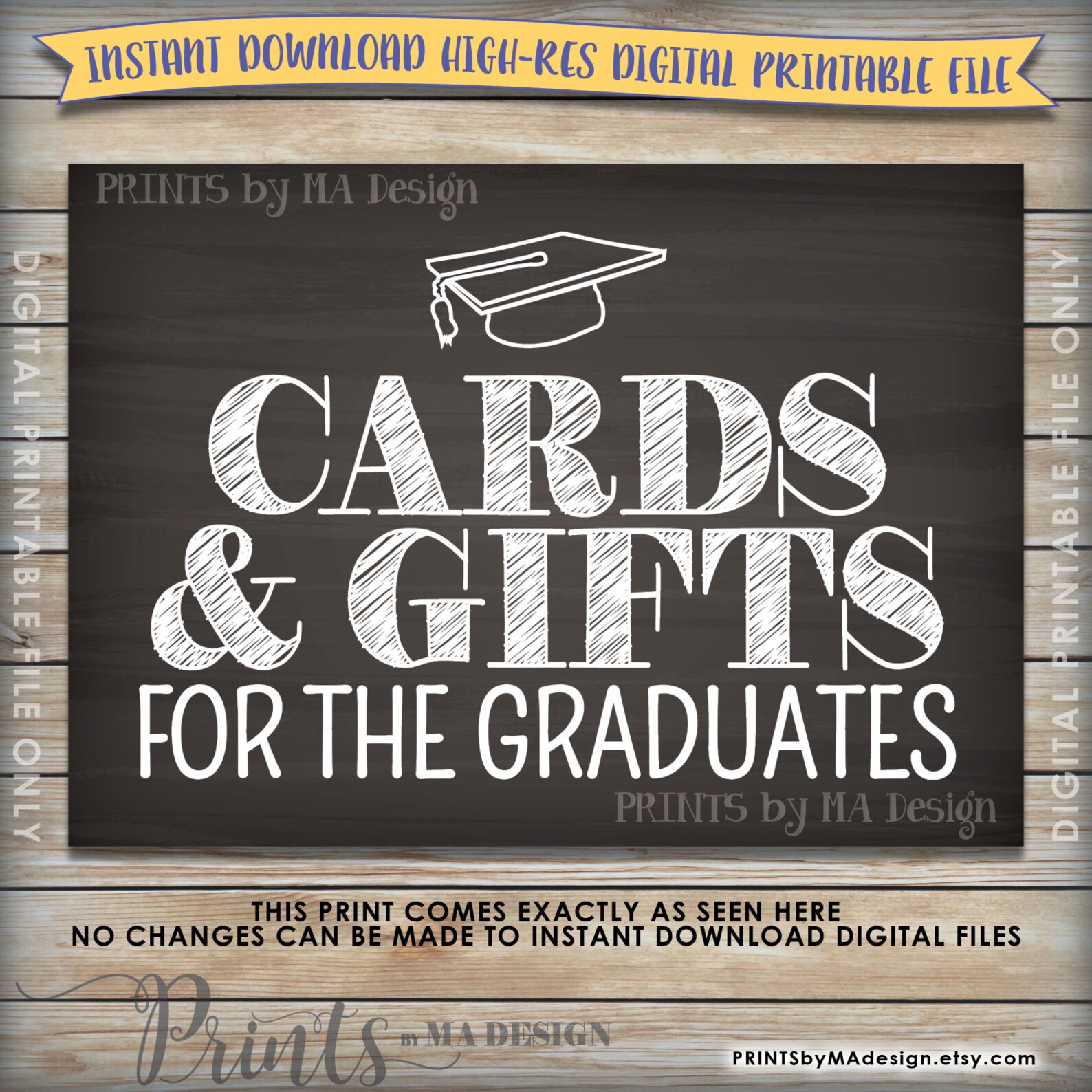 Cards & Gifts Graduation Party Sign, Cards and Gifts for the Graduates ...