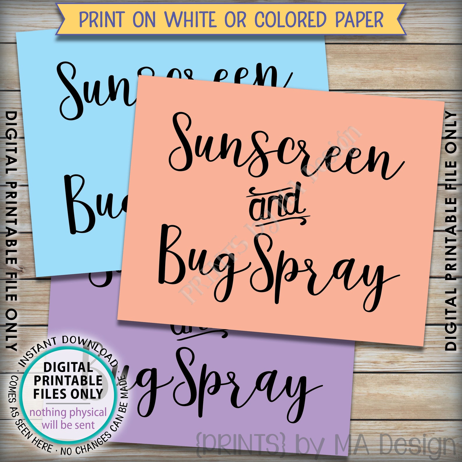 Sunscreen and Bug Spray Sign, Graduation Party Decorations, Pool Party ...