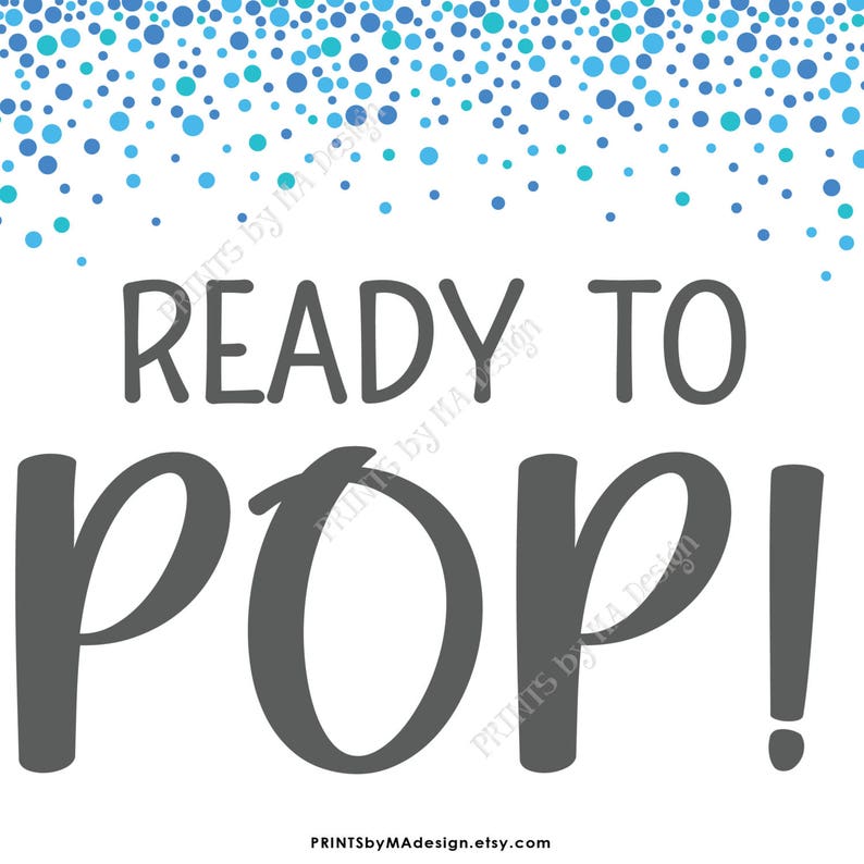 Ready to Pop Sign Baby Shower Sign Popcorn Cake Pop Blue - Etsy