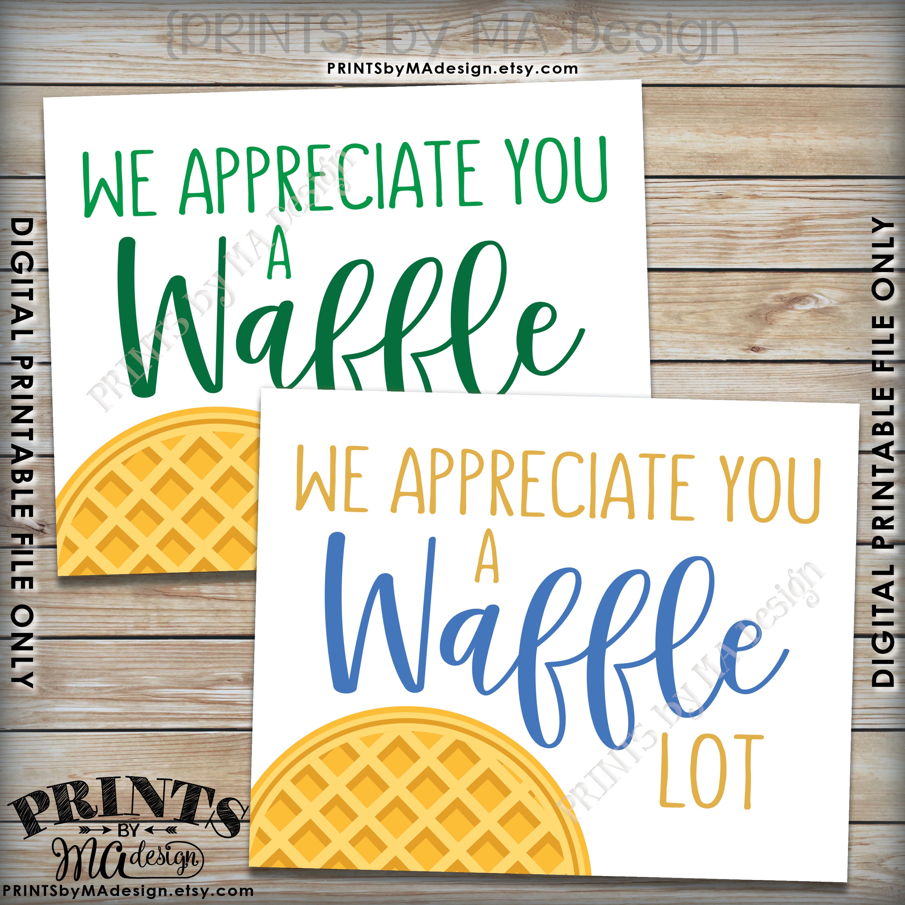 Waffle Sign, We Appreciate You a Waffle Lot, Breakfast Brunch Wedding ...