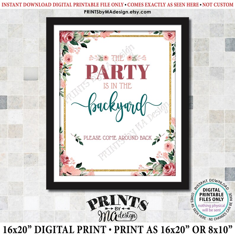 Party is in the Backyard Please Come Around Back, Come to the Backyard ...