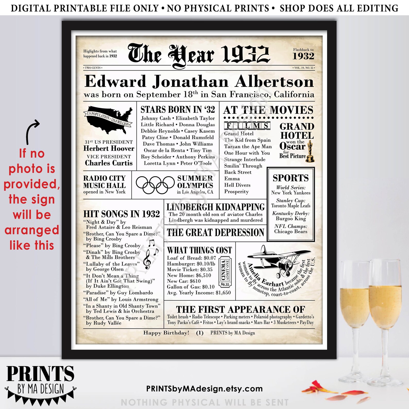 Flashback to 1973 Newspaper Back in the Year 1973 B-day Gift - Etsy