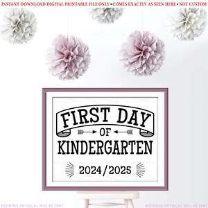 First Day of School Sign, Starting Kindergarten, Kindergartener, 2024 ...