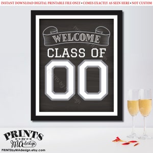 Class of 2000 Sign, Welcome Class of 2000 Reunion Decoration ...