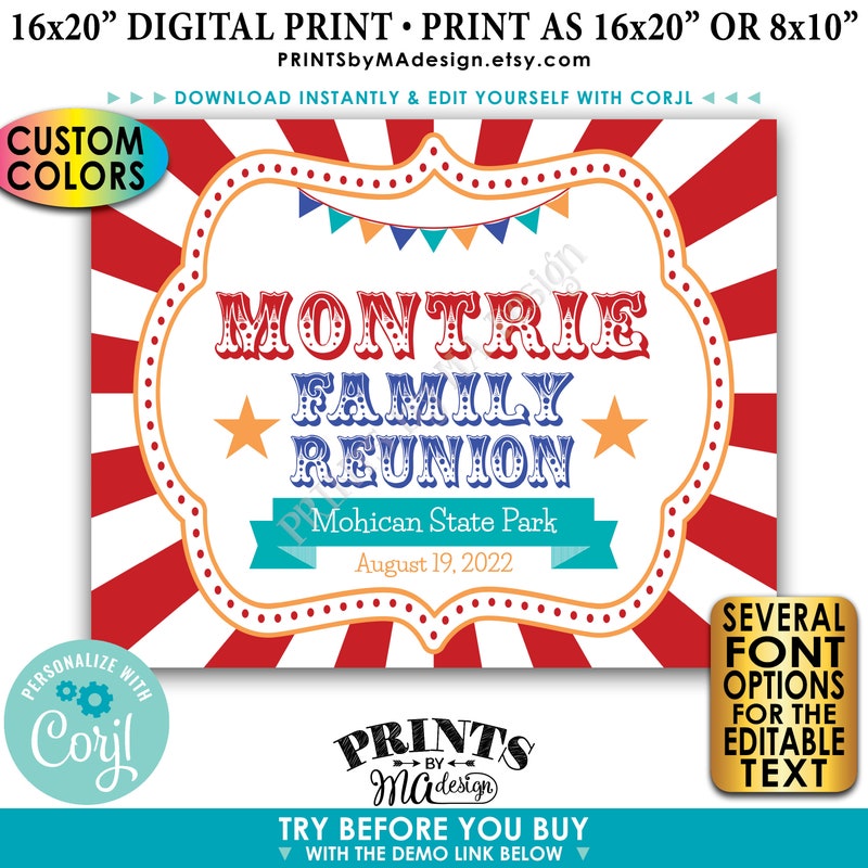 Reunion Banner - Etsy